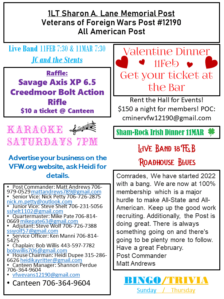 Gallery - 1LT Sharon A. Lane Memorial VFW Post 12190